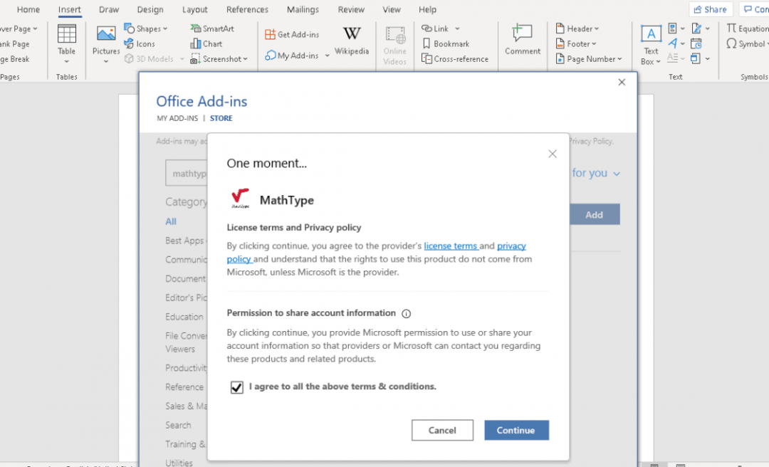 Hướng dẫn cài MathType trên Microsoft 365
