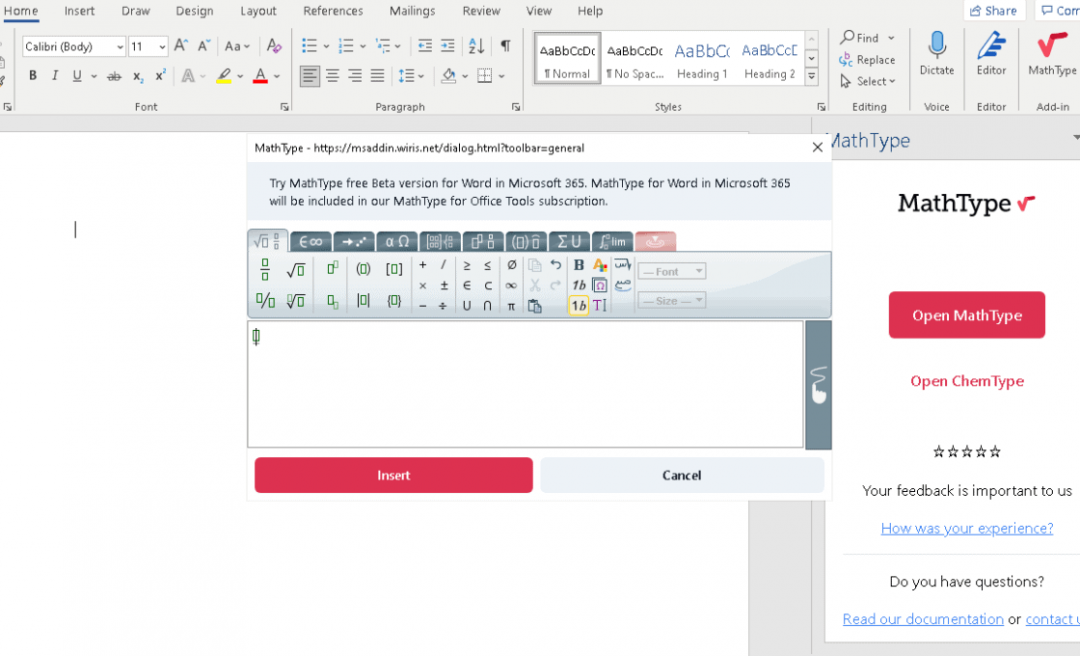 Hướng dẫn cài MathType trên Microsoft 365